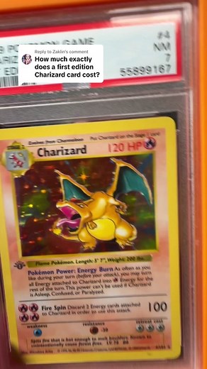 Replying to @Zaklin how much a 1st edition charizard pokemon card costs in 2023 ✨ #pokemoncards #charizard #charizardcard #pokemon