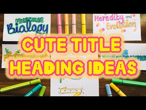 CUTE TITLE & HEADING IDEAS FOR NOTES 🌷💕| School notes decoration ideas | Back to school diy #notes