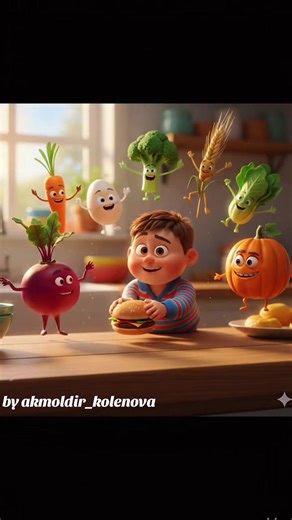 Дұрыс тамақтану, дәрумендер тақырыбына арналған мультфильм😍😍 #мультфильмы #cartoon #витамины #питание #овощи #фрукты #фастфуд