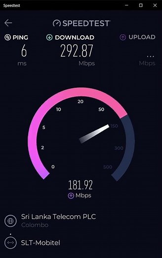 SLT Fiber Speedtest Srilanka 🇱🇰 #sltfiber #speedtest #srilanka