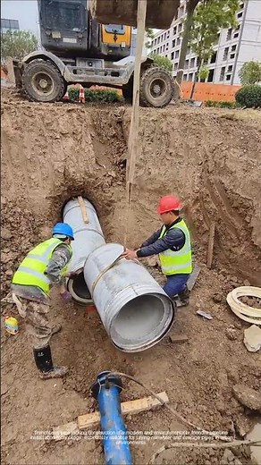 Trenchless pipe jacking construction of rainwater and sewage pipes