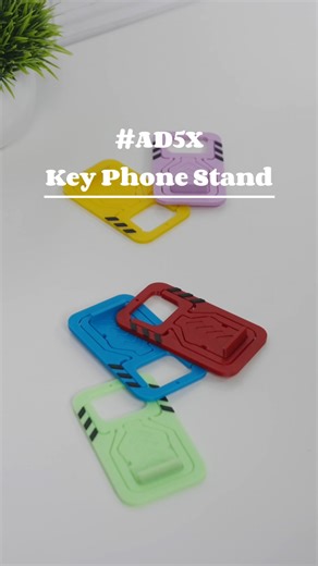 This keychain turns into a foldable phone stand! Printed on: Flashforge AD5X Design by: 3D Paint Lab(Makerworld) #3dprinting #flashforge #keychain #phonestand | Flashforge