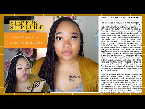 HOW TO: WRITE A "TOP NOTCH" NURSING PERSONAL STATEMENT | STEP FOR STEP GUIDE |READING MY STATEMENT.
