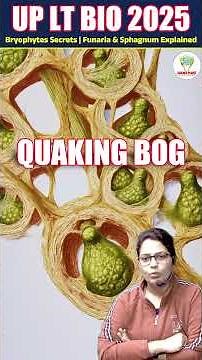 Bryophytes Secrets 🌿 Funaria & Sphagnum Explained in 60 Seconds 🔥 Green Moss Secrets