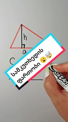სამკუთხედის ფართობი 📐📏✏️📝📚🧮 #math #mathematics #geometrydash #foryou #foryoupage #foryou #fyp