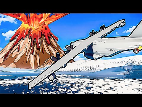 Flying Headfirst Into a Volcano So We Don't Miss Our Delivery in Stormworks