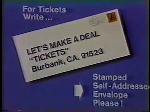 Let's Make a Deal ticket plug, 1984