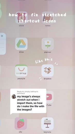Replying to @.simply..kathryn how to prevent distorted shortcuts icons! this is a bug which many of you are still experiencing and apple hasn’t fixed yet. luckily, the work around is pretty simple! #ipadtips #iphonetips #shortcutsapp #homescreensetup #ipadaesthetic #aesthetichomescreen #homescreentutorial #shortcutstutorial #ipadtutorial #ipad