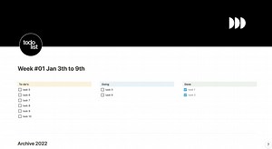 FREE Minimal to-do list - Notion Template