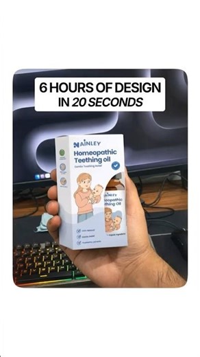 Teething Oil Package Design | Homeopathic Baby Product Tutorial