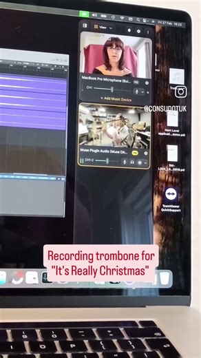 Had fun recording trombone for my upcoming holiday song!