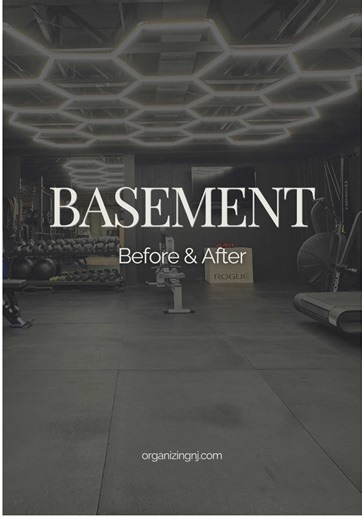 New Jersey basement decluttering project turned full high-performace gym build. This is what happens when clutter meets vision. #luxuryhomegym #basementremodeling #njhomes #professionalorganizer #organizingpa