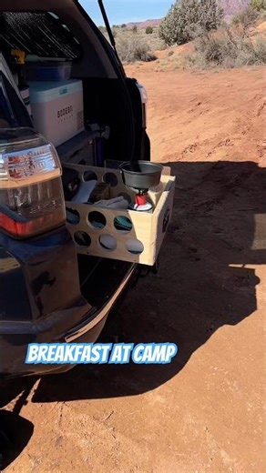 Camp breakfast on Utah BLM #boondocking #4runner #diybuild #gagets #utahblm