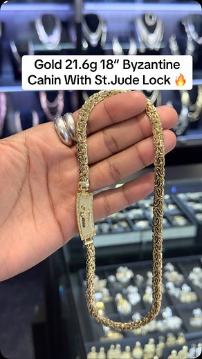 62K views · 685 reactions | Gold 21.6g 18” Byzantine Cahin With St.Jude Lock $1299.99. #ijazjewelers #fyp #foryoupage #cctx #texas #houston #sanantonio #austin #california #losangeles | Ijaz Jewelers | Facebook