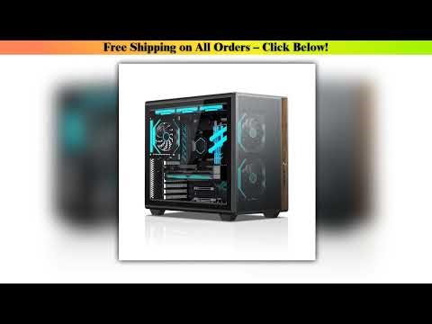 HESTART ORBIT X Case Gaming PC Desktop M-ATX ITX ATX Motherboard 240/360 Water Cooling Mesh