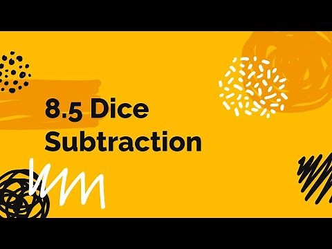 Kindergarten Math: Subtract with Dice