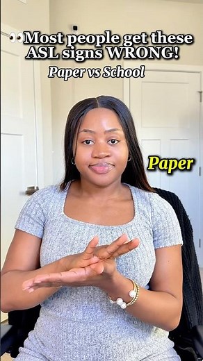 How to sign PAPER & SCHOOL in ASL. #asl