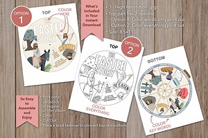 Resurrection Story for Kids Easter Story Coloring Wheel Palm Sunday Craft Easter Story Printable Holy Week Printable Coloring Wheel - Etsy Australia