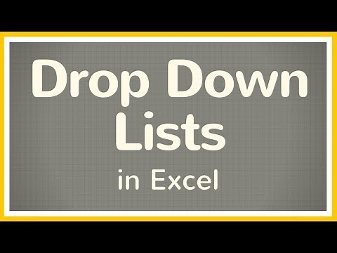 How to Make a Drop Down List in Excel - Tutorial