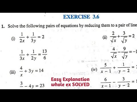 CBSE class 10 exercise 3.6 NCERT solutions | chapter 3 pair of linear equations in two variables