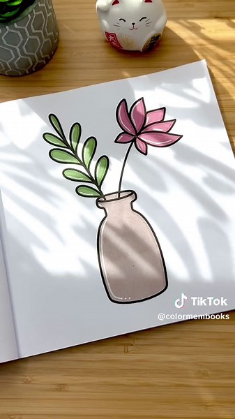 Coloring books offer such a peaceful escape from the daily grind. Color with me this minimalist vase page from my Comfy Calm book. 🌿✨ What’s your go-to way to unwind? Let me know! 🌸🖍️ Get this and my other coloring books in your preferred format through link in my bio 🔗🛍️💕 #creatorsearchinsights #coloringbooks #colouringbook #coloringbookforadults #colorringbook #coloringbooksforadults #coloringbookforanxiety #cozycoloring #colormemia