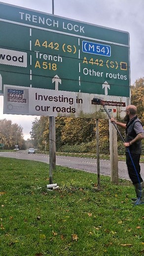 1.3K views · 835 reactions | The honest reason most of us clean signs for free? It’s simple — we’re trying to grow. Every clean, every video, every view helps us reach more people and build something real. If you enjoy what I’m doing and want to support the journey, even better  #SignCleaning #ContentCreator #ViralGrowth #CleaningCommunity #BuildingSomething | Cedars exterior cleaning | Facebook