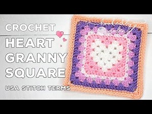 Crochet Heart Granny Square 💕 | Unicorn Dreams Blanket CAL