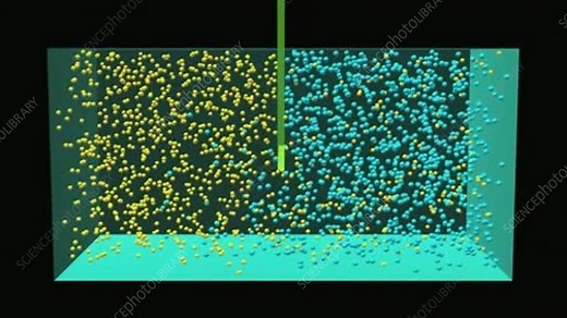 Gas diffusion, animation - Stock Video Clip - K003/9322