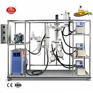 [Hot Item] Glass Oil Air Sensitive Vacuum Wiped Film Short Path Molecular Distillation Unit