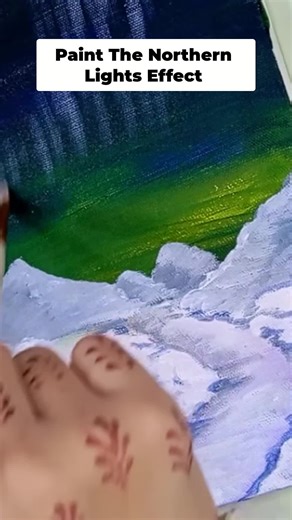 Watch the full tutorial and follow for more! Easy Northern Lights Acrylic Painting | Winter Landscape Tutorial for Beginners: https://youtu.be/OMxWm3gVM0I #art #painting #acrylicartsacademy #northernlights