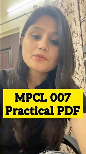 MPCL 007 Practical PDF #mpcl007 #mapsychology #ignoumapc