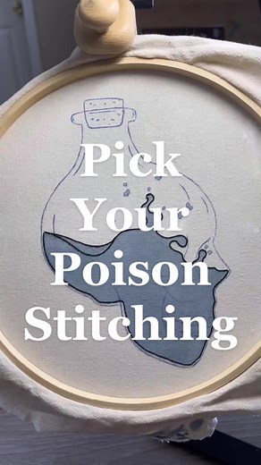 Embroidery Tutorial: How to Create Spooky Poison Embroidery Art