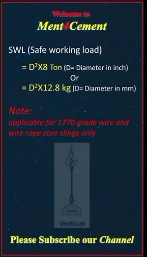 SWL- How to calculate safe working load of wire rope sling #hse #sling #swl #wireropesling #safety
