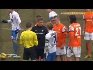 23.02.2013 1. FC Heidenheim - SV Darmstadt 98 | Schiri-Skandal - Gelb-Rot Spielerverwechslung