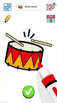 "How to Draw a Drum Step by Step | Easy Drum Drawing for Kids and Beginners"