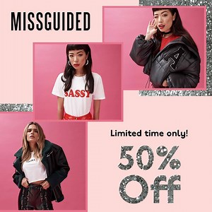 50% off Missguided has dropped. Shop now. Work later. ✌🏽 http://socsi.in/SR1QX | UNiDAYS