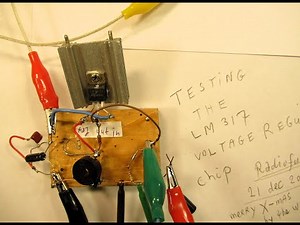 Testing the LM 317 Voltage Regulator, giving it a hard test but it works OK. Schematic & demo.