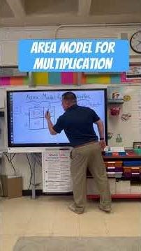 Area Model for Multiplication #teachersofyoutube #multiplication #fyp #mathtricks
