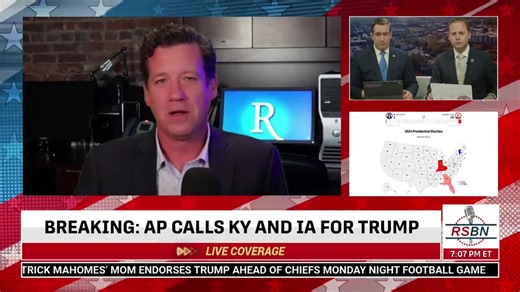 25K views · 962 reactions | BREAKING: AP calls Kentucky and Indiana for President Trump. @Mark_R_Mitchell with Rasmussen provides LIVE analysis on RSBN. | Right Side Broadcasting | Facebook