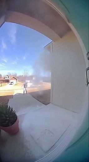 Porch Pirate Opens Package—Gets Exploded with Flour Bomb!
