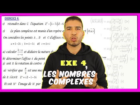 Ex4: exercices corrigés sur les nombres complexes - résolution d'équations et rotations - SM