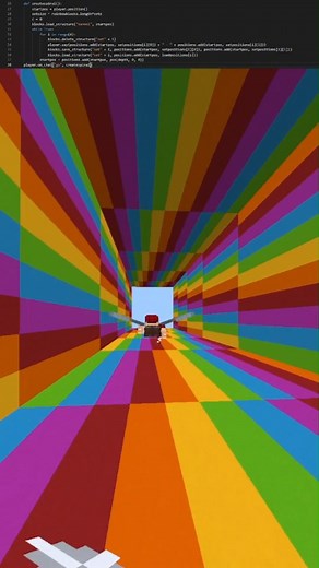 6.9K views · 245 reactions | ✨ **Infinite Rainbow Spiral in Minecraft!** ✨ Dive into the mesmerizing world of Minecraft with my latest creation – a gigantic rainbow spiral that grows infinitely!  Watch as I break down the code behind this colorful masterpiece and see how you can create your own endless spiral.  #Minecraft #RainbowSpiral #InfiniteBuild #CodeMagic #GamingCommunity #MinecraftBuilds #CreativeCoding | Florian Wundsam | Facebook