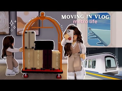 Moving in vlog 🏠☁️‧₊˚( travelling, flight, empty apartment tour ) | moving to metro life | roblox