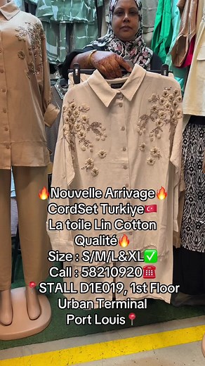 New Arrivals Turkish CordSets😍 #58210920📞 #58210920 #😍#newcollection #cordsetsforwomen #cottoncordsets #turkishdressshop #newarrivals #victoriaurbanterminal #urbanterminalportlouis #stalld1e019🔥 #turkey🇹🇷 #tiktokmauritius🇲🇺 #tiktokviral #mauritiustiktok #mauritius #lagarlesud #lagarlenord #eidmubarak ##turkish #58210920📞 #turkishdress👗 #turkey🇹🇷 ##58210920 #oversizeBlouse#stalld1e019🔥 #58210920📞 #mru🇲🇺 #turkey🇹🇷 #tiktokmauritius🇲🇺 #turkishdress #victoriaurbanturminalmarketfai