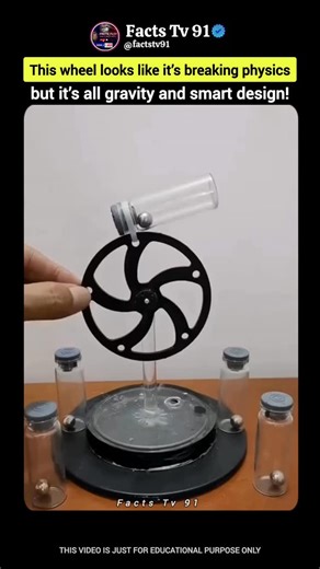 Mr. Raja Kumar on Instagram: "The Zero-Gravity Wheel Illusion! 😳⚙️ Ever seen a wheel that spins as if it’s powered by invisible energy? ⚙️✨ This clever setup uses smart weight distribution, gravity, and perfect timing to create a mesmerizing physics illusion — making it look like a “perpetual motion” machine. ✨ What You’ll Learn in This Video: • How shifting weights keep the wheel rotating 🔄 • Why the metal balls create continuous motion ⚙️ • The science behind gravity-powered movement 🌍 • Wh