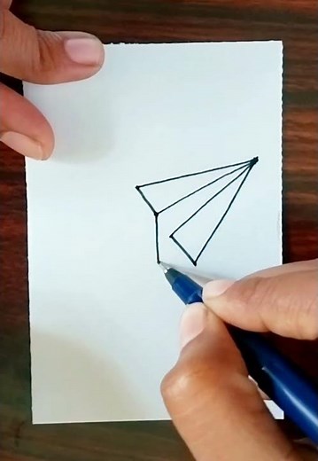 How To Draw Paper Plane | Paper Rocket Drawing For Kids Step By Step #shorts #drawing #love #rocket