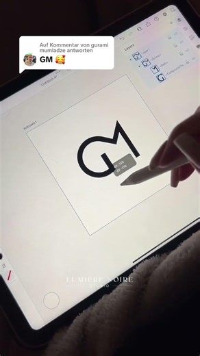 Creating a Stunning GM Logo Design in Adobe Illustrator #designprocess #weddinglogo #namelogo