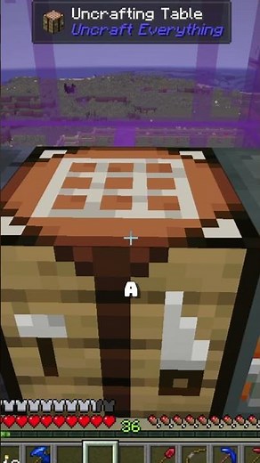 Uncrafting Table Magic in Minecraft! #shorts