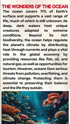 English Reading Practice for Beginners A1|Graded Reader| Level 1|The wonders of the ocean