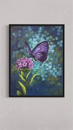 Beautiful Butterfly Acrylic Painting | Step by Step Tutorial for Beginners - Credit: Acrylic Skills